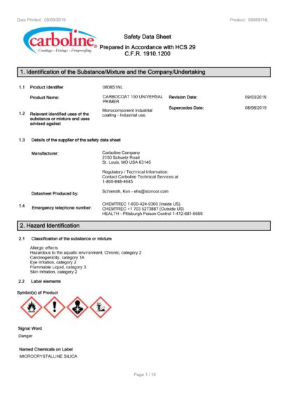 Carboline – Strong Foam Insulation