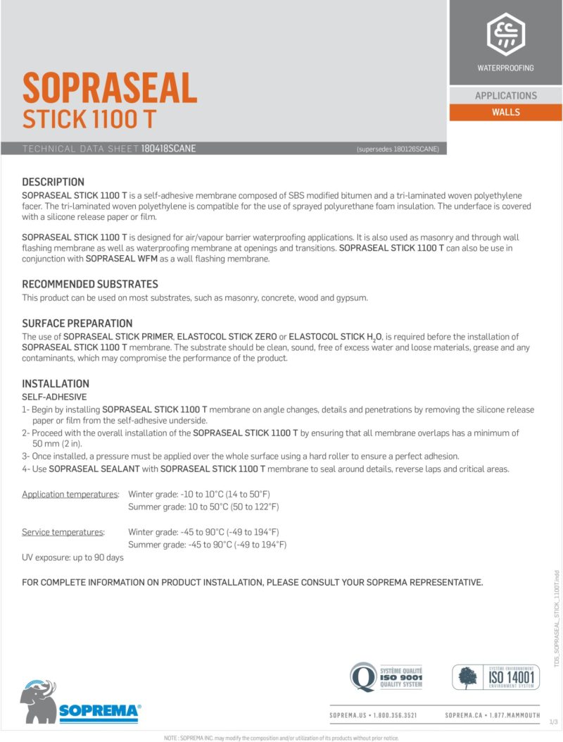 Soprema – Strong Foam Insulation
